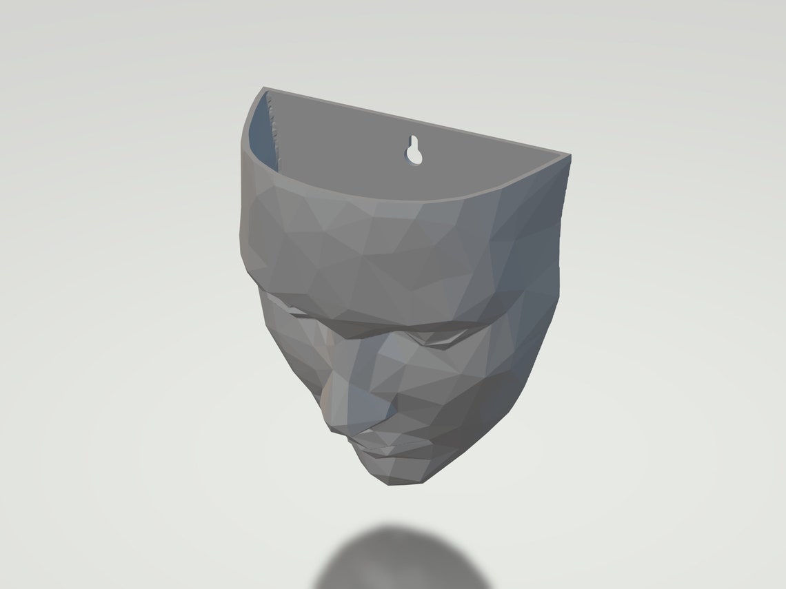 Head Wall Planter STL FILE, Stl File for 3D Printer, Plqnter Pots With ...