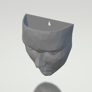 Head Wall Planter STL FILE, Stl File for 3D Printer, Plqnter Pots With ...