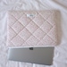 Quilted Laptop iPad Tablet Sleeve in Pink Rose With Pink Gingham Lining ...