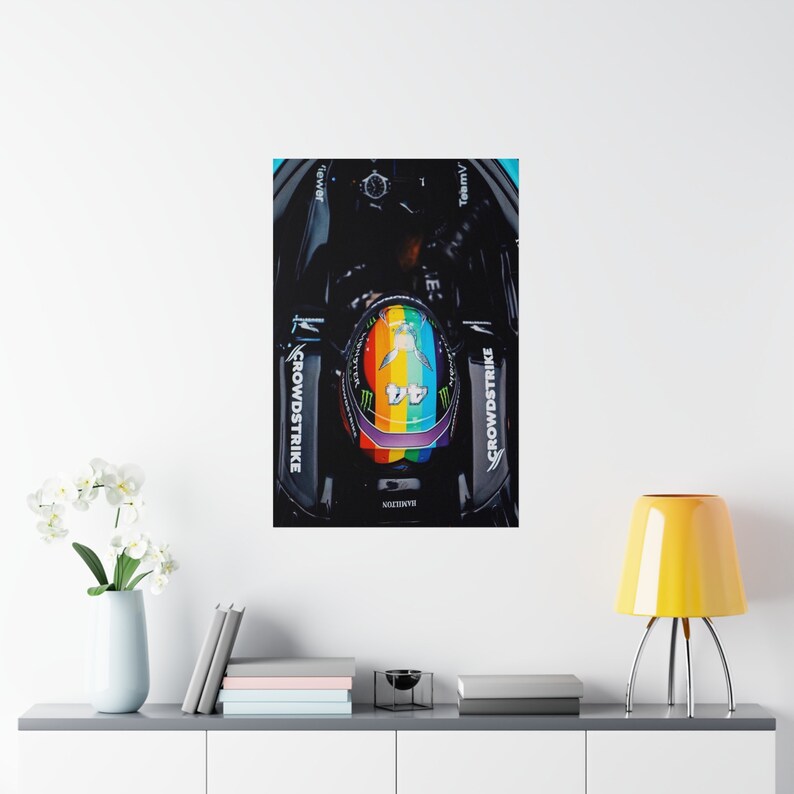LH44 Helmet Poster Formula Poster HD Color Motorsport Poster Wall ...