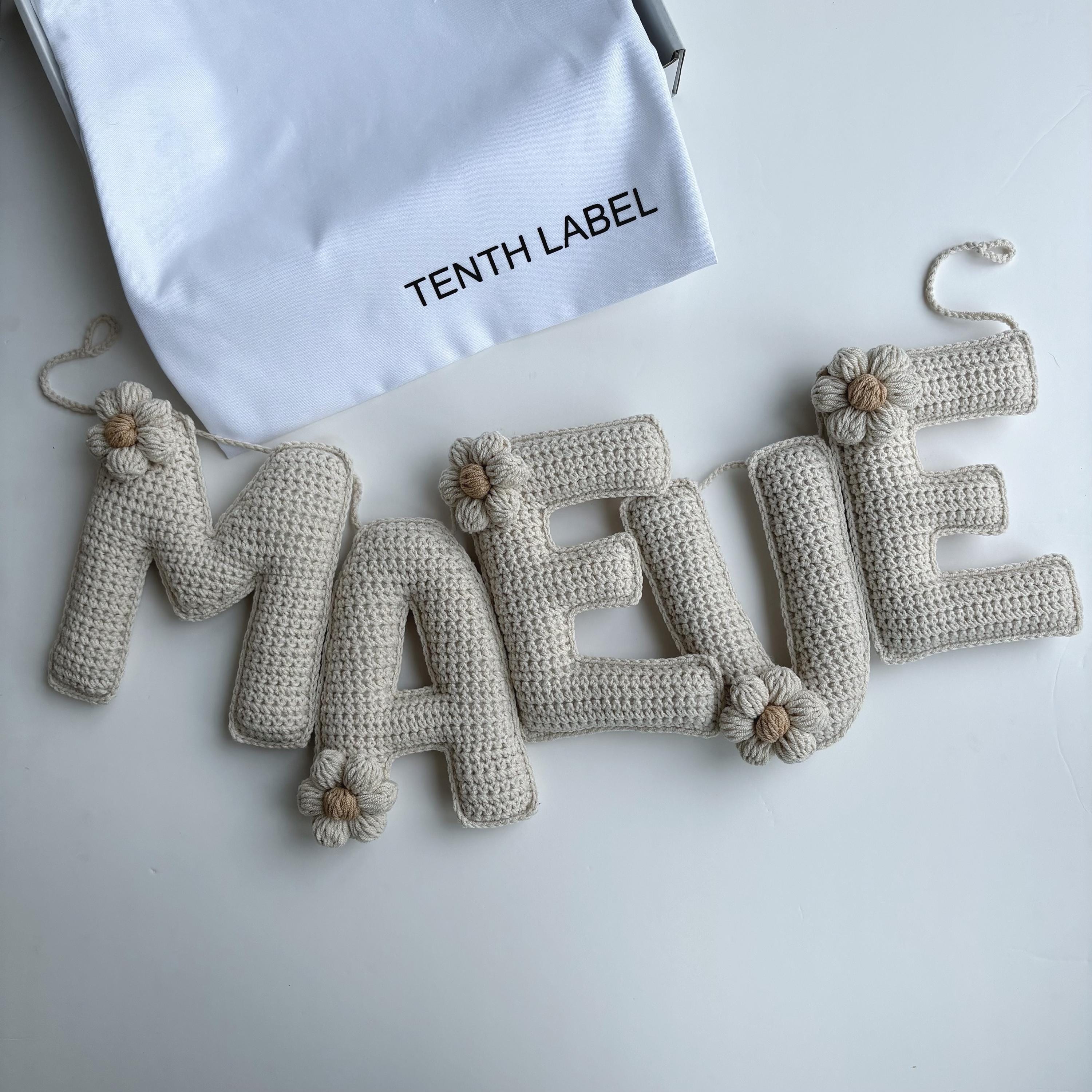 Crochet Name Garland With Flowers: Personalized Nursery Decor - Etsy