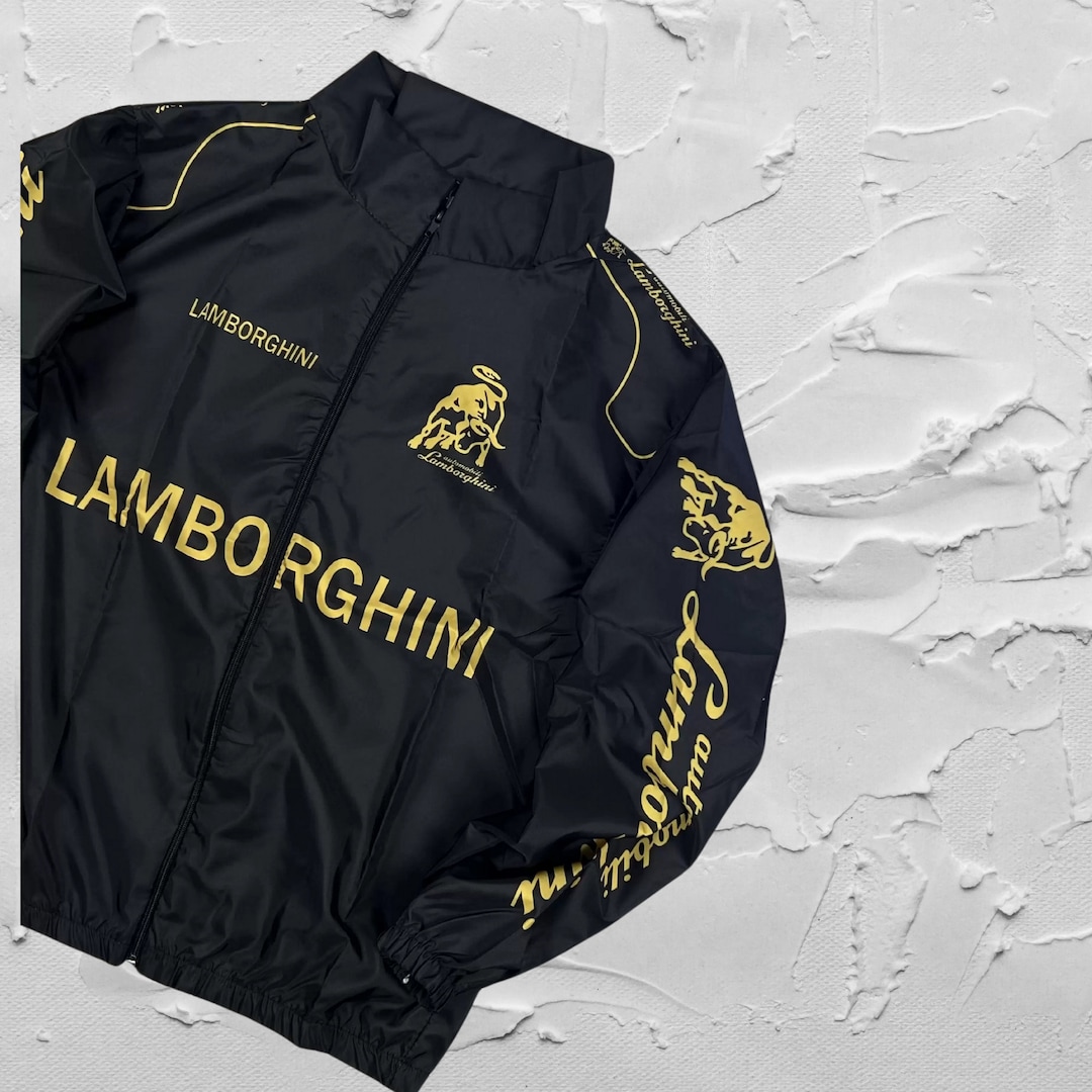 Unisex Lambo Racing Jacket Parachute Material, Stylish & Versatile ...