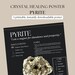 Pyrite Crystal Printable Poster - Digital Download - Etsy