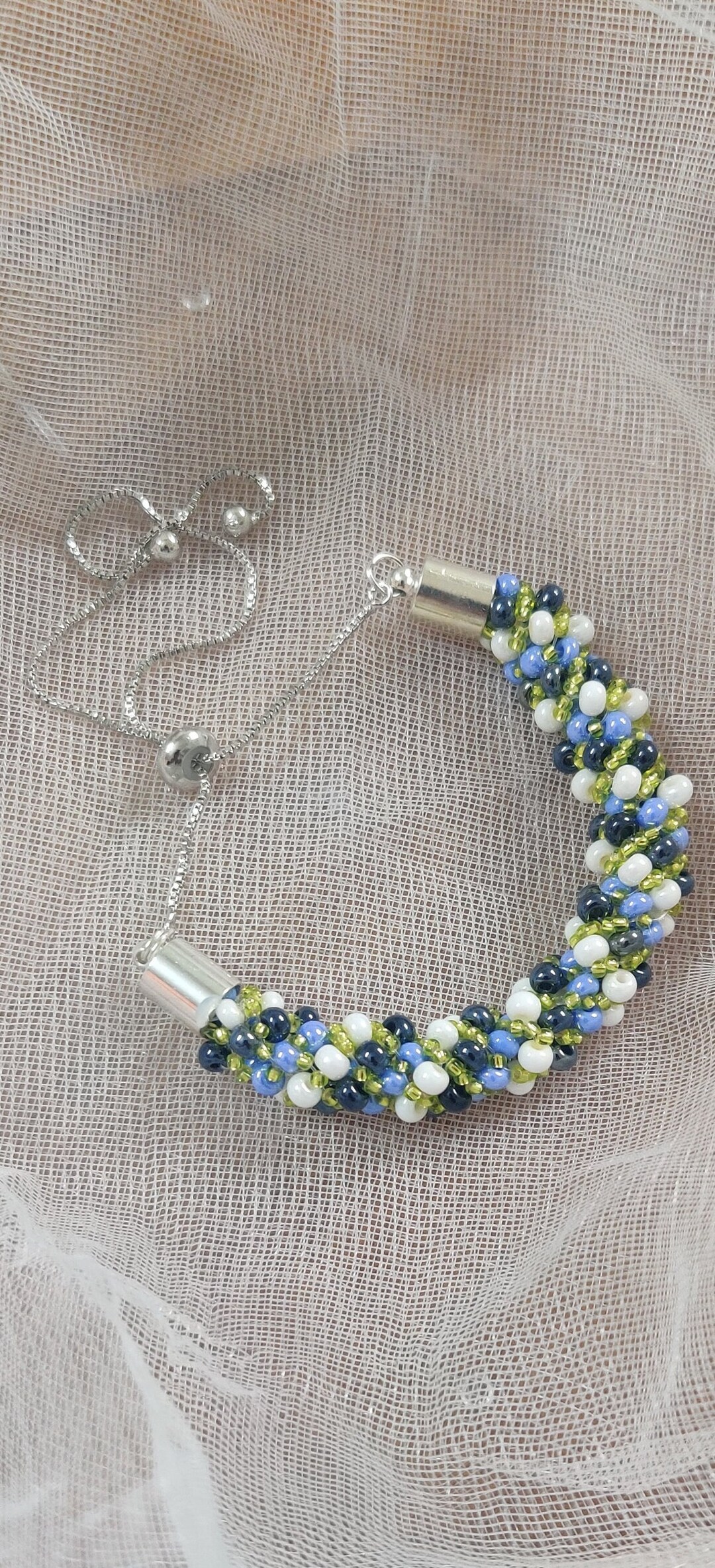 Amaya Crystal Spiral Beaded Bracelet - Etsy