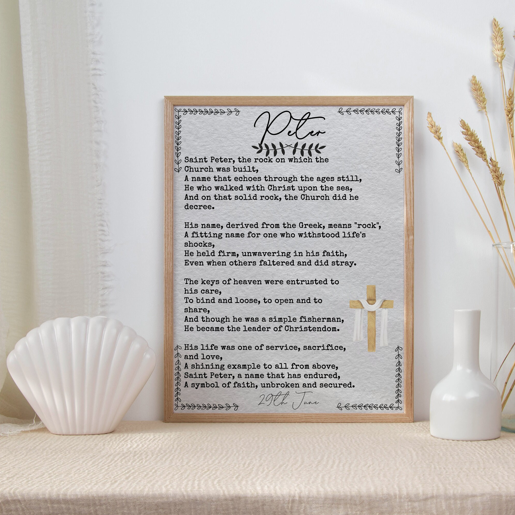 Printable Peter Poem, Name Poem, Digital Poem, Saint Peter Downloadable ...