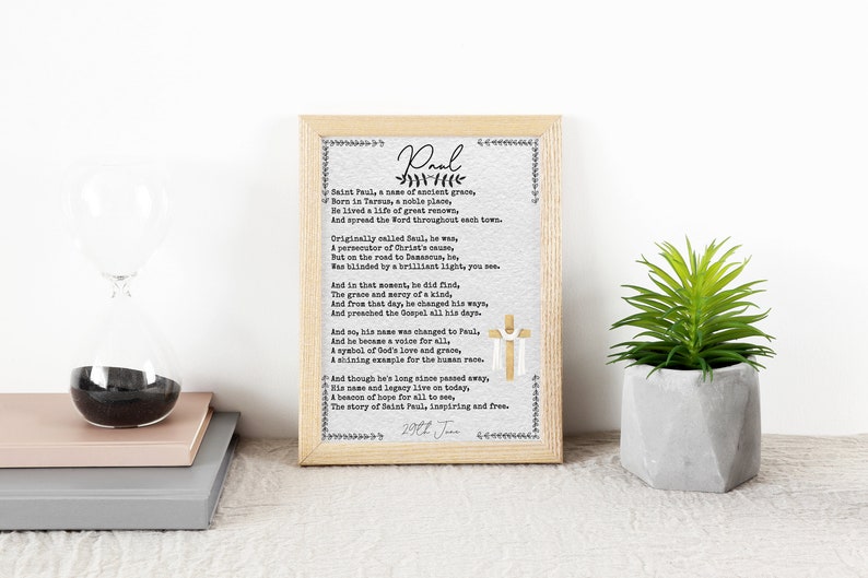 Printable Paul Poem, Name Poem, Digital Poem, Saint Paul Downloadable ...