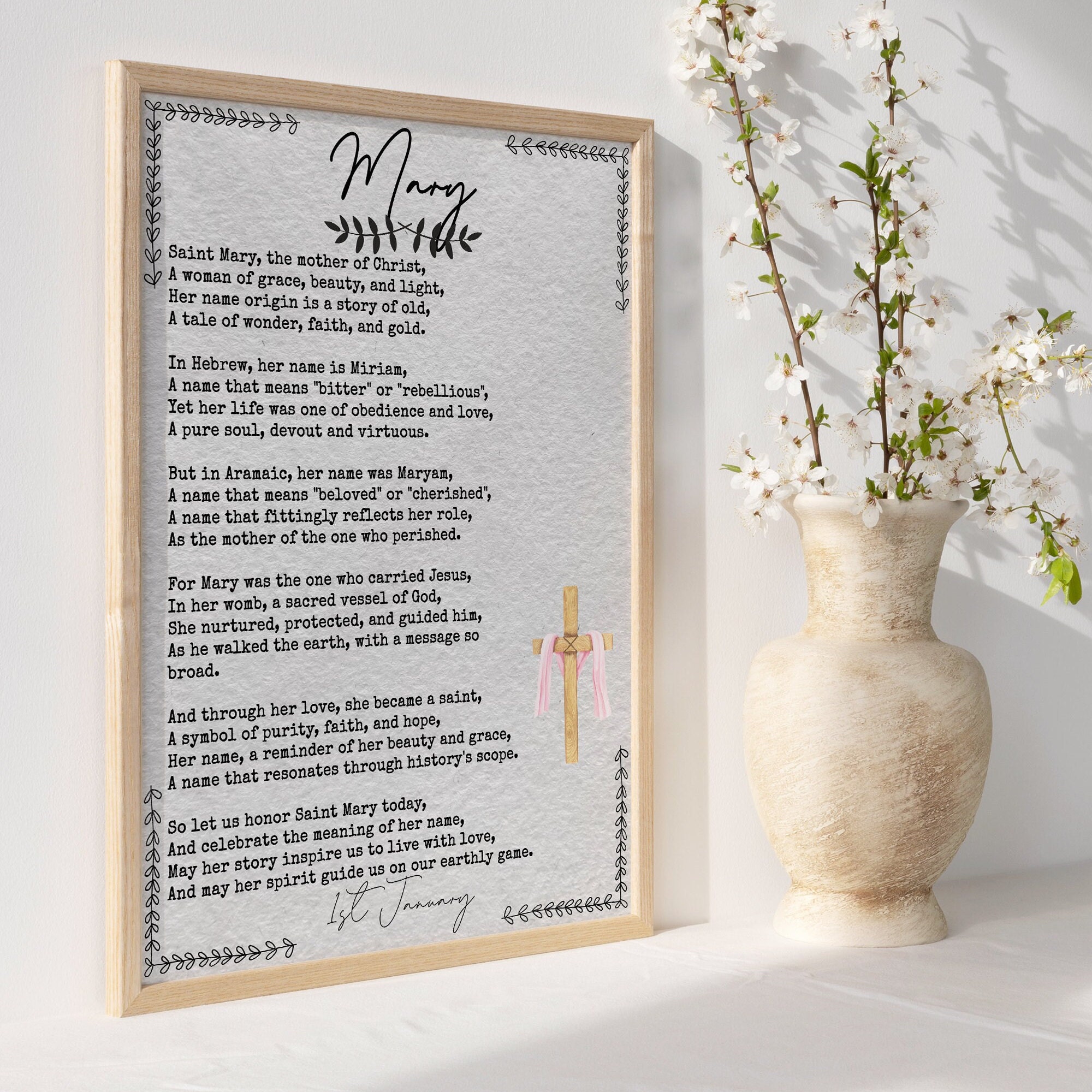 Printable Mary Poem, Name Poem, Digital Poem, Saint Mary Downloadable ...