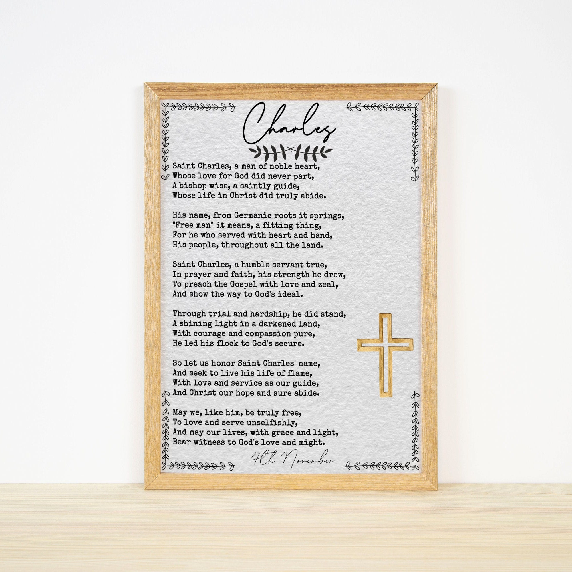 Printable Charles Poem, Name Poem, Digital Poem, Saint Charles ...