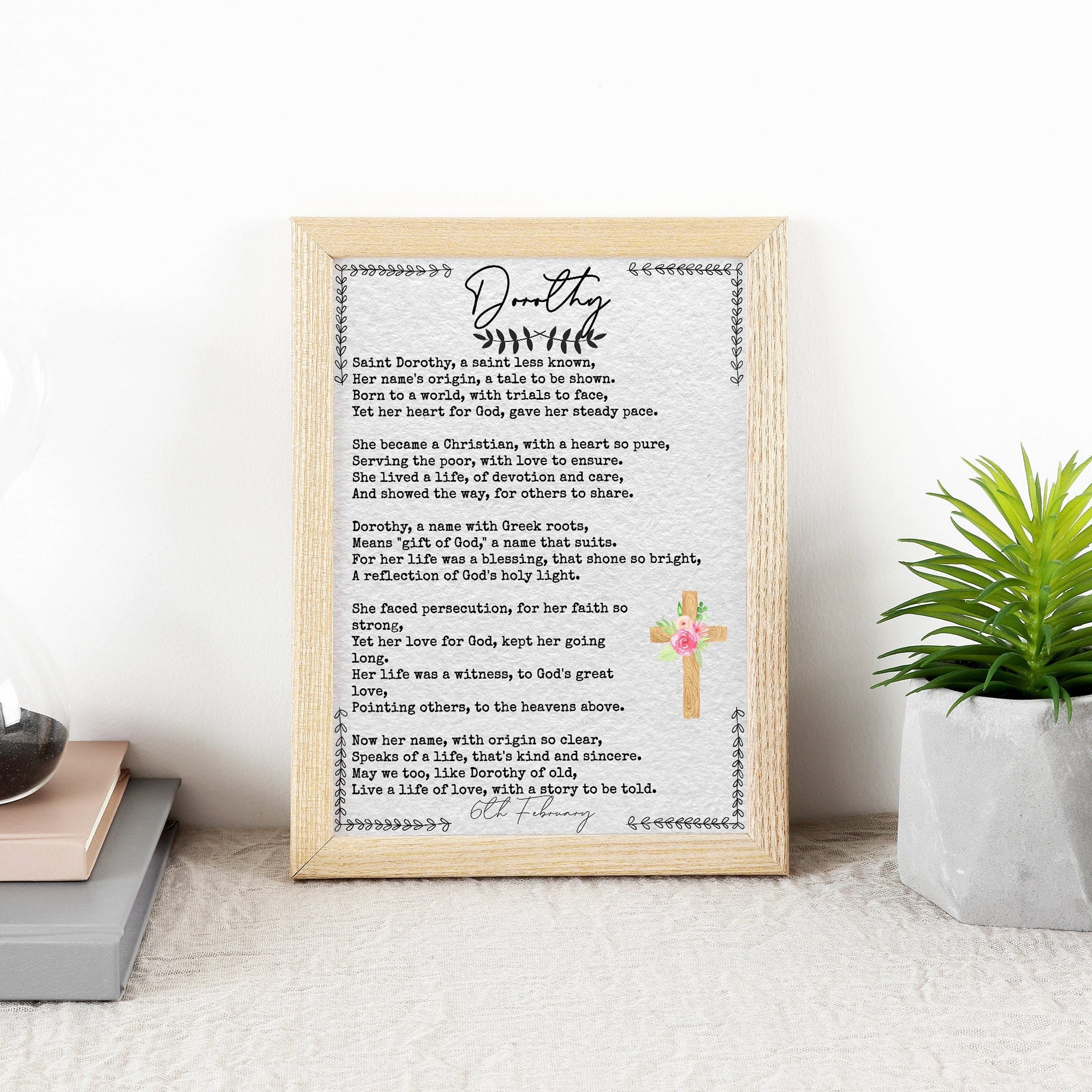 Printable Dorothy Poem, Name Poem, Digital Poem, Saint Dorothy ...