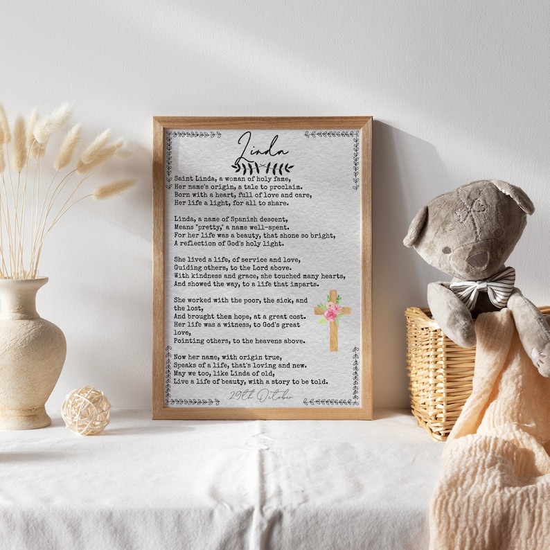 Printable Linda Poem, Name Poem, Digital Poem, Saint Linda Downloadable ...