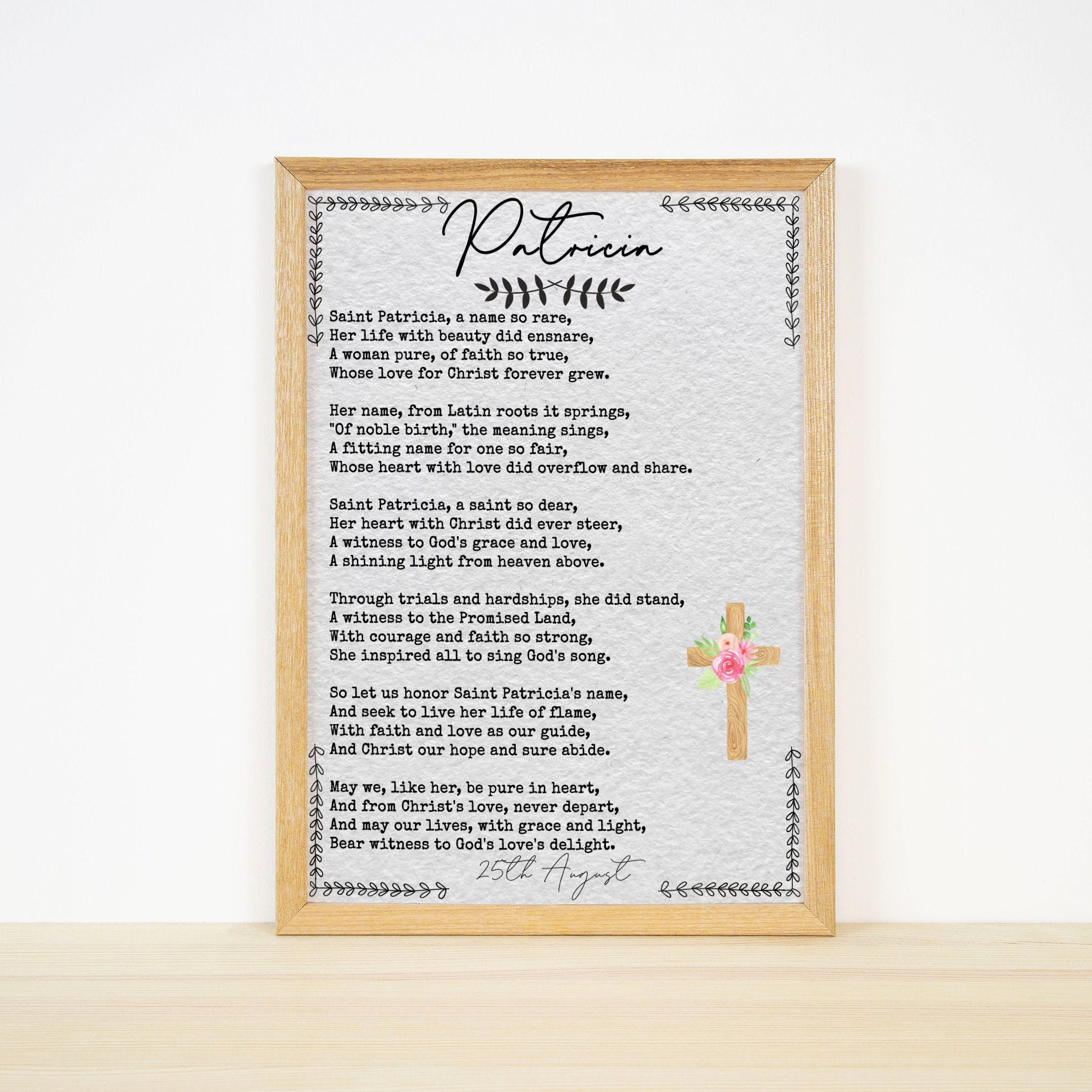 Printable Patricia Poem, Name Poem, Digital Poem, Saint Patricia ...