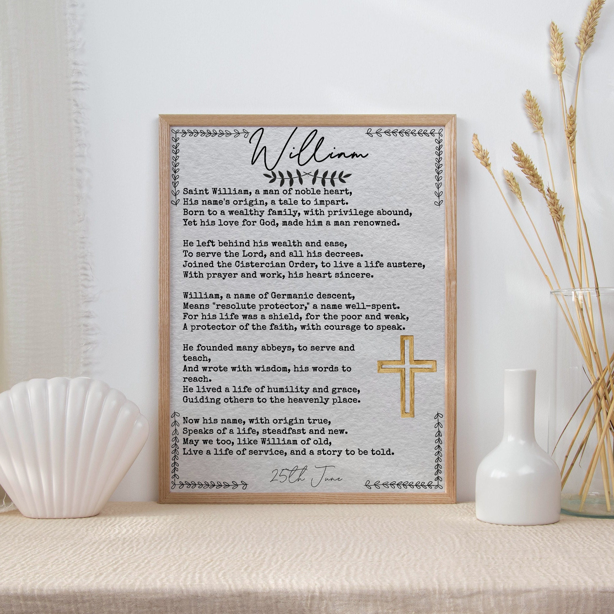 Printable William Poem, Name Poem, Digital Poem, Saint William ...