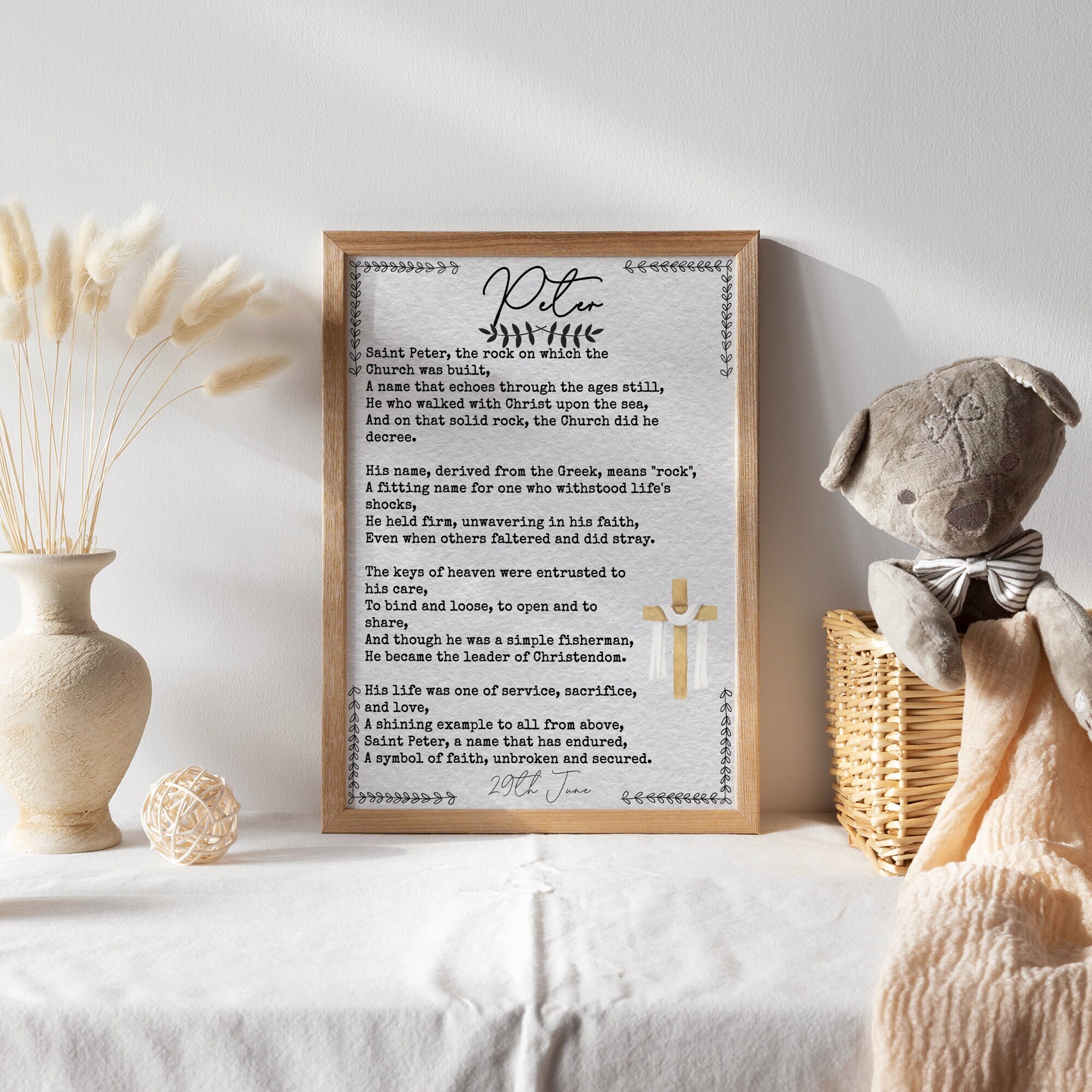 Printable Peter Poem, Name Poem, Digital Poem, Saint Peter Downloadable ...