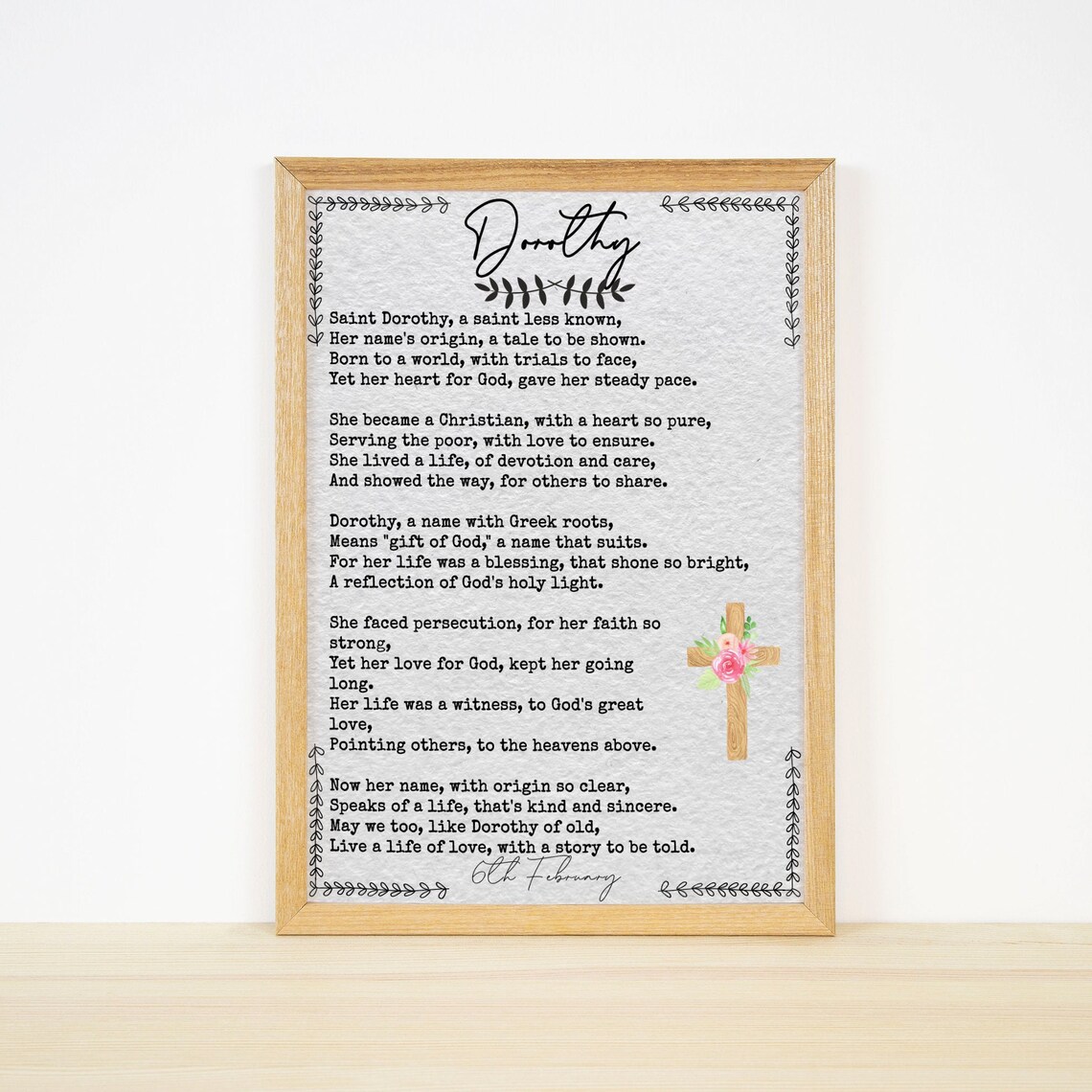 Printable Dorothy Poem, Name Poem, Digital Poem, Saint Dorothy ...