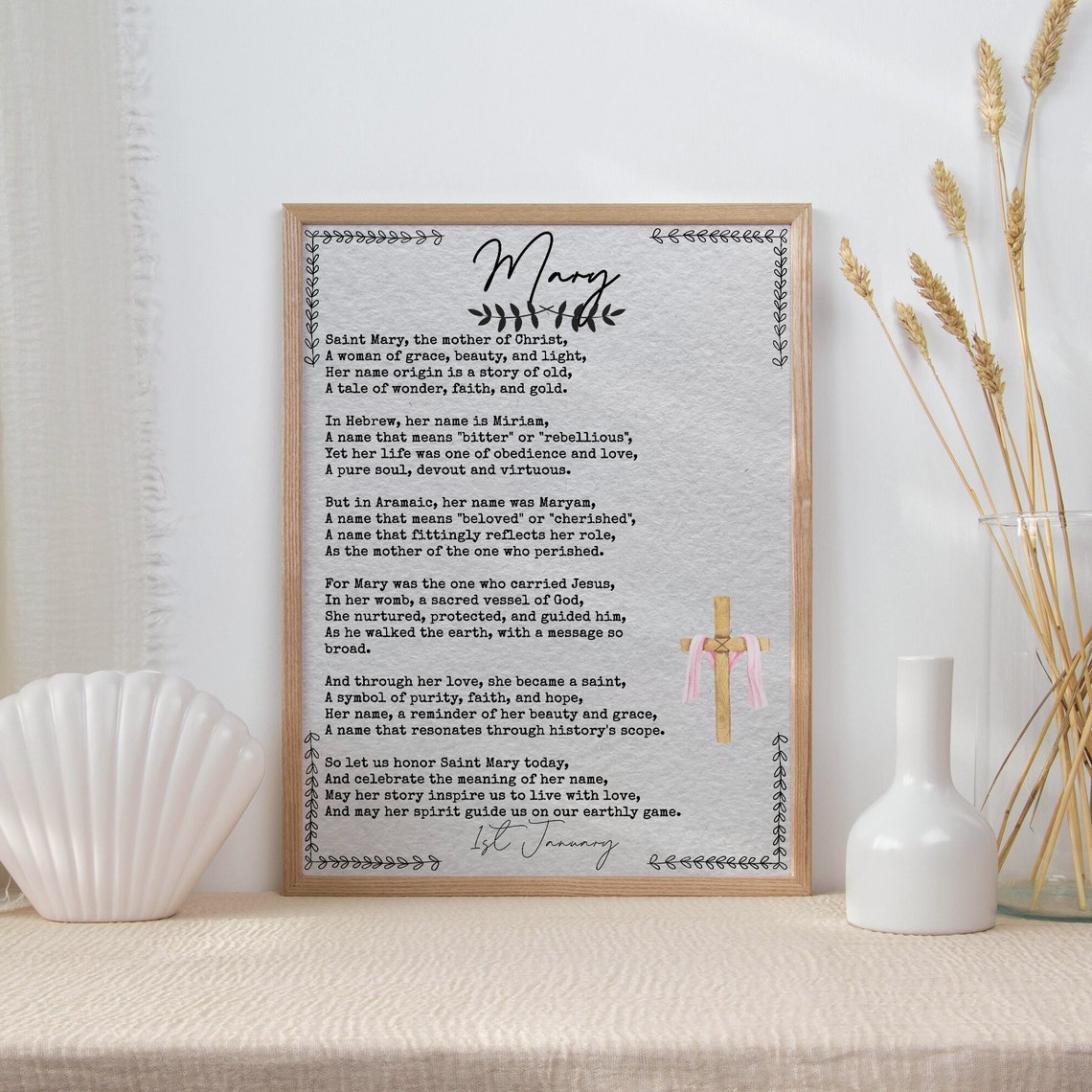 Printable Mary Poem, Name Poem, Digital Poem, Saint Mary Downloadable ...