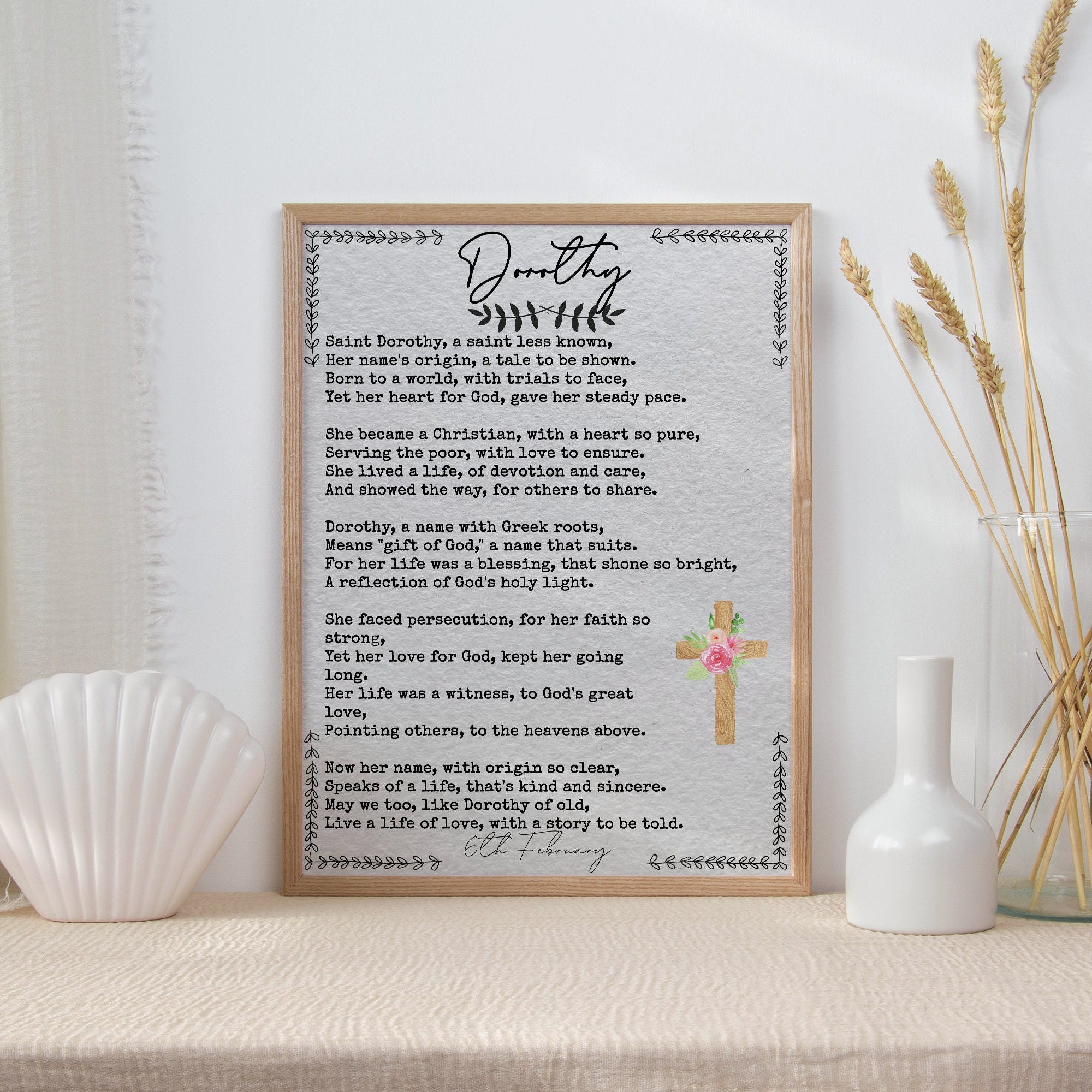 Printable Dorothy Poem, Name Poem, Digital Poem, Saint Dorothy ...