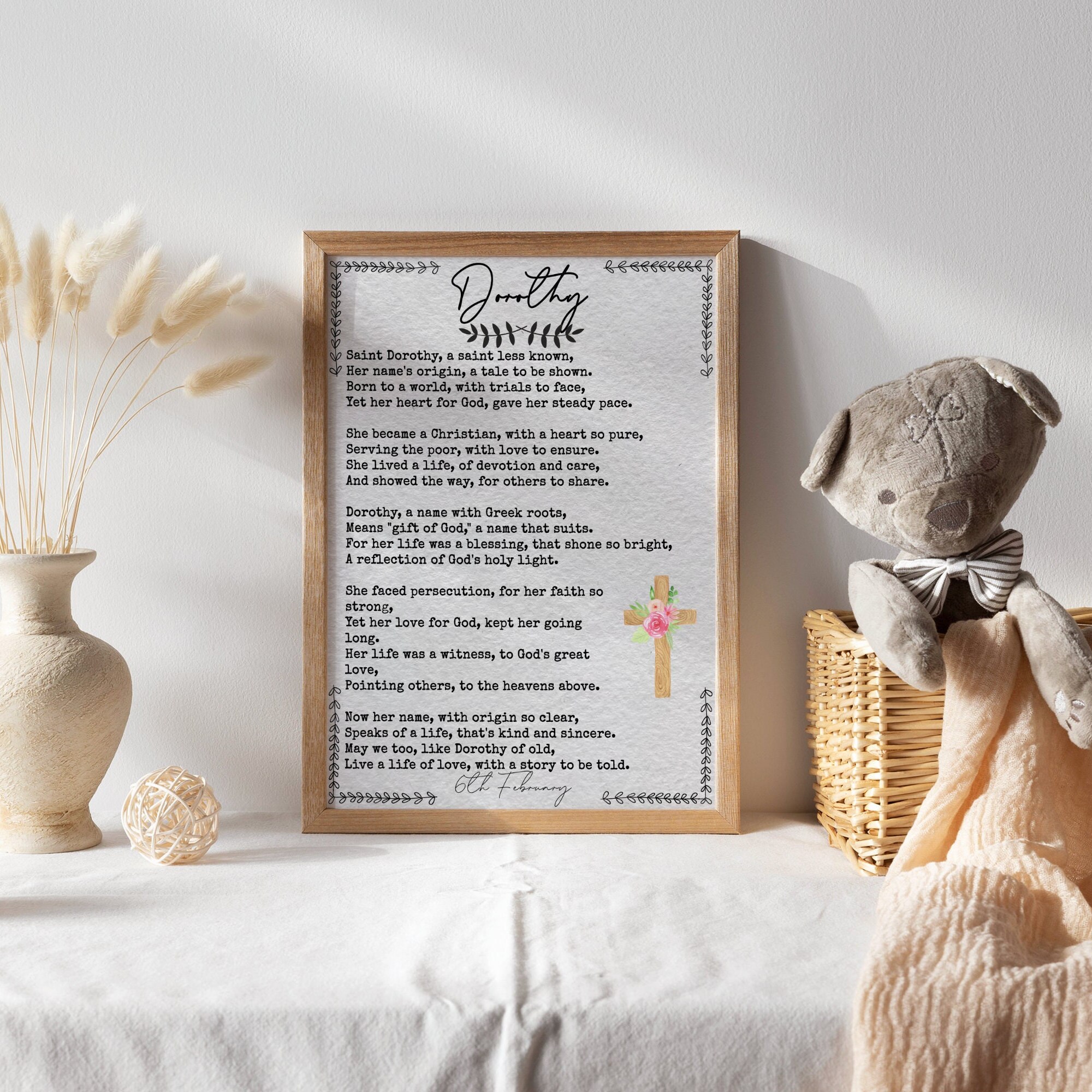 Printable Dorothy Poem, Name Poem, Digital Poem, Saint Dorothy ...