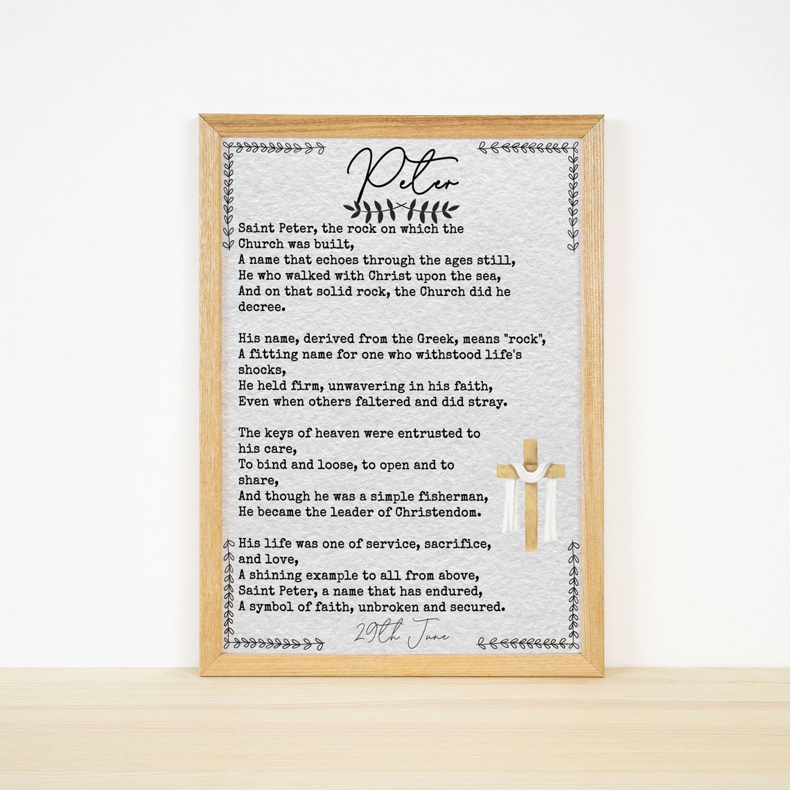 Printable Peter Poem, Name Poem, Digital Poem, Saint Peter Downloadable ...