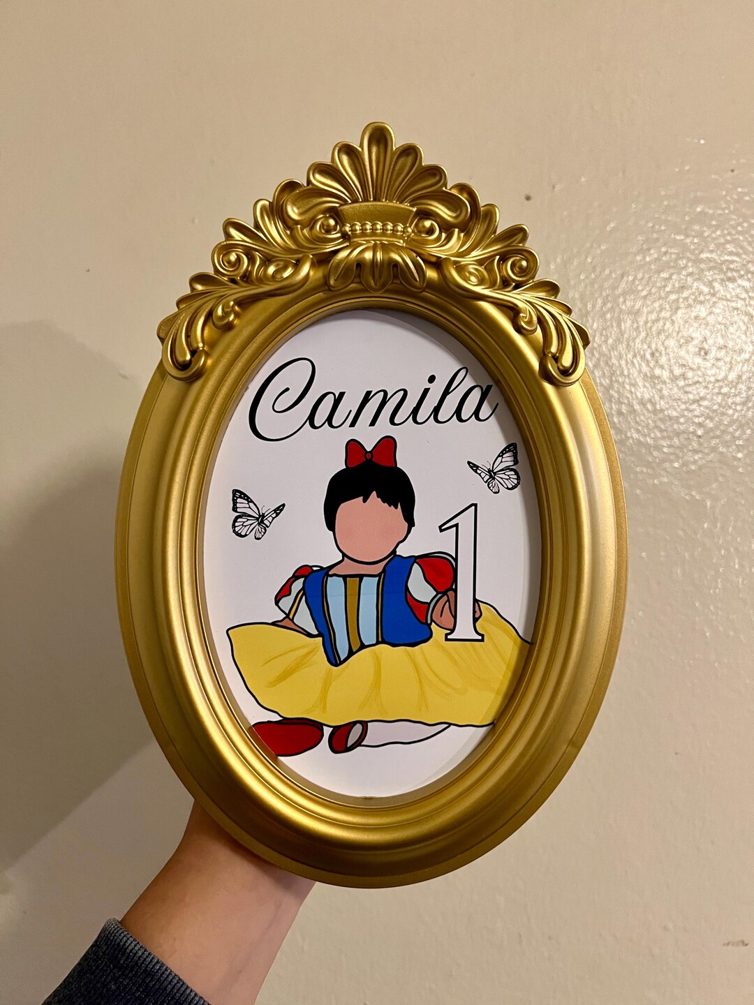 Custom Snow White Party Frame - Personalized Drawing of Your Birthday ...