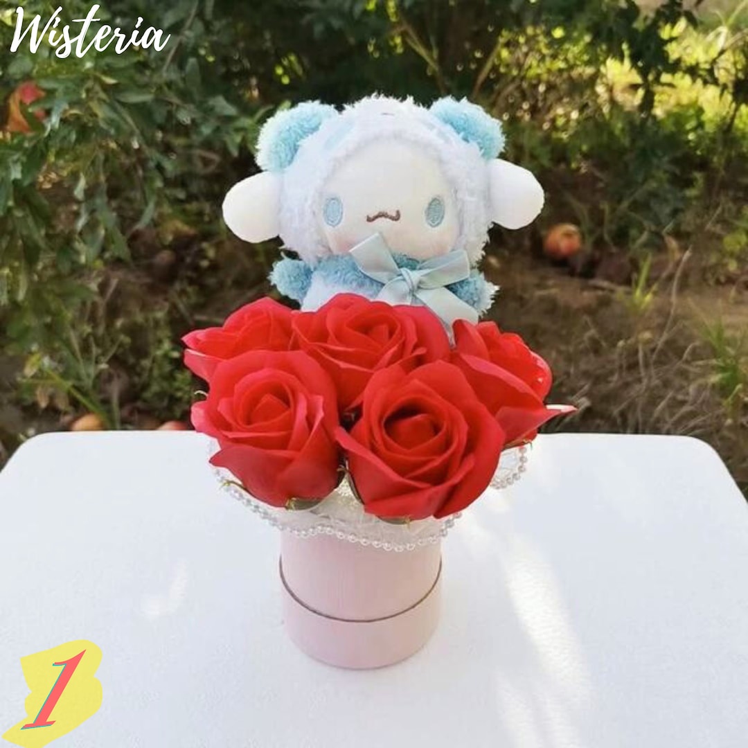Sanrio Plush Bouquet Roses Cinnamoroll Kuromi My Melody Gift for Her ...