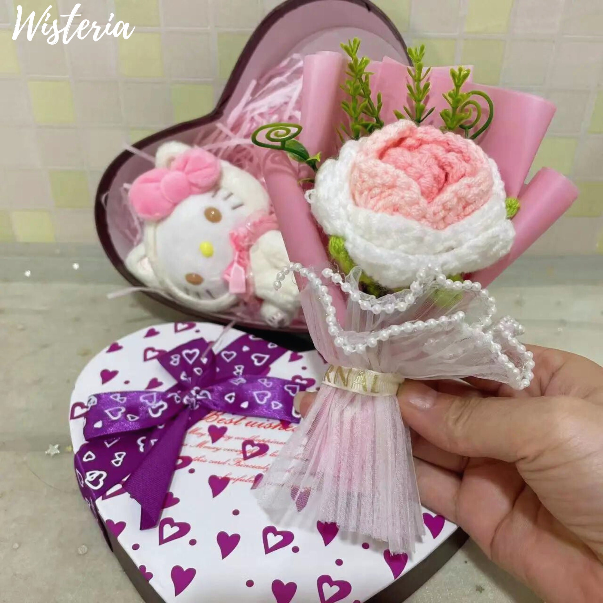 Sanrio Plush Bouquet Tin Gift Box My Melody Hello Kitty Kuromi Gift ...