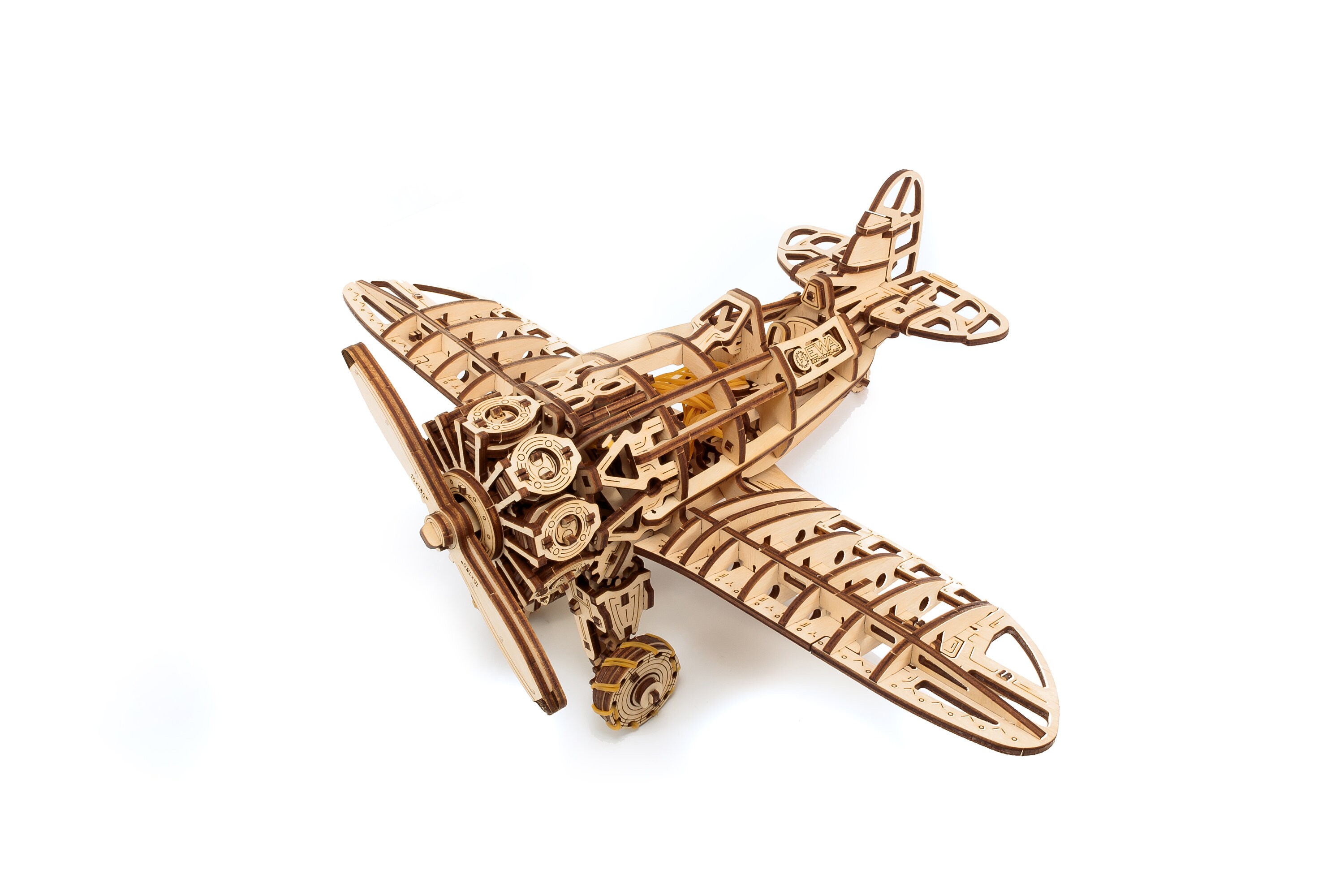 Realistic Airplane DIY Wooden Modeling Kit, Craft 3D Mechanical Puzzle ...