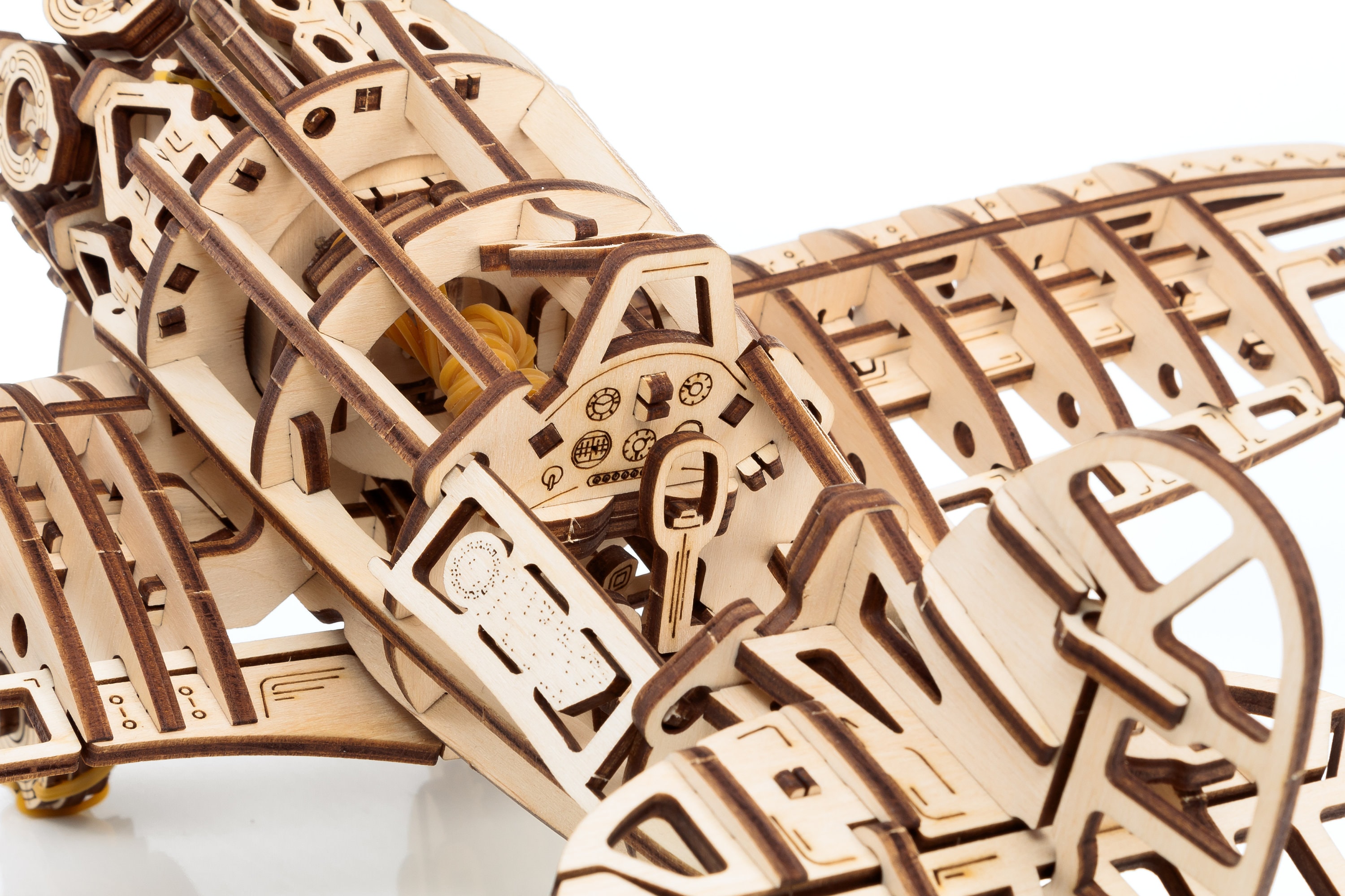 Realistic Airplane DIY Wooden Modeling Kit, Craft 3D Mechanical Puzzle ...