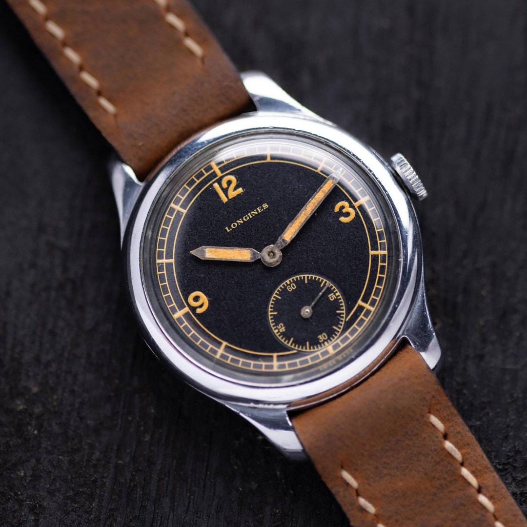 Vintage Longines Calatrava, Black Sector Dial, Cal. 1268Z, Vintage ...