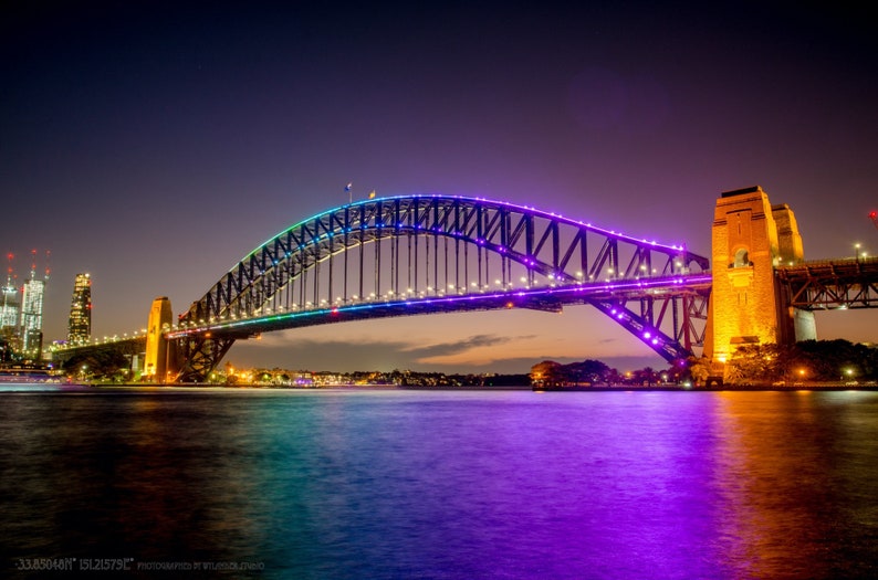 Sydney Harbour Bridge | Rainbow Harbour Bridge #discoverseries - Etsy