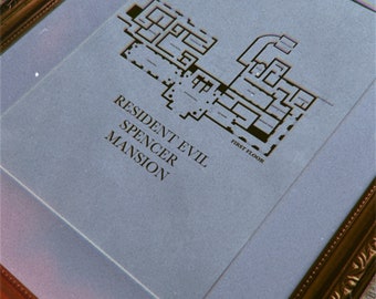 Resident Evil, Spencer Mansion Plan, High Quality A3/A2/A1 DIGITAL FILE ...