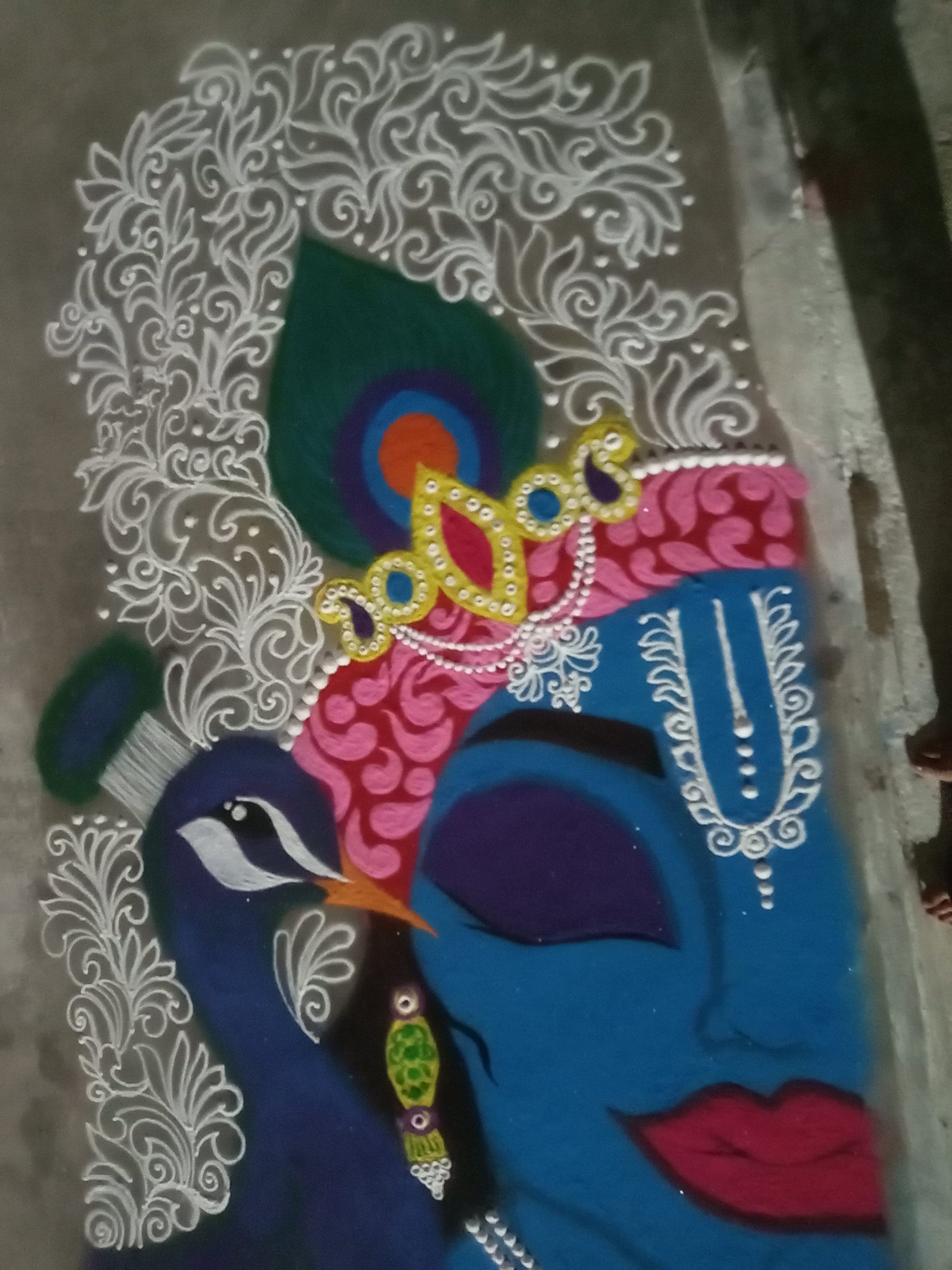 Handmade Rangoli, Rangoli, Krishna Rangoli - Etsy