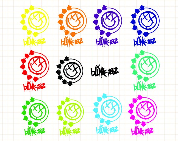 Blink 182 Smile SVG Pack, PNG, PDF, Cricut, Silhouette, Digital File ...