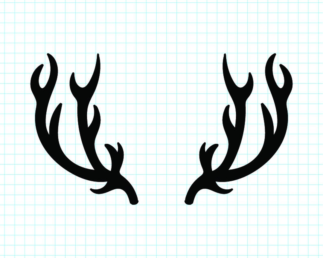 Reindeer Antlers Svg Deer Antlers Svg Vector Cut File For Etsy