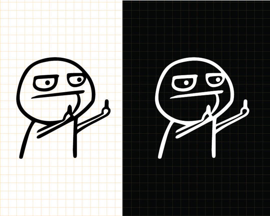 Middle Fingers Stickman DIGITAL IMAGE Svg Png Jpg Eps Dxf - Etsy