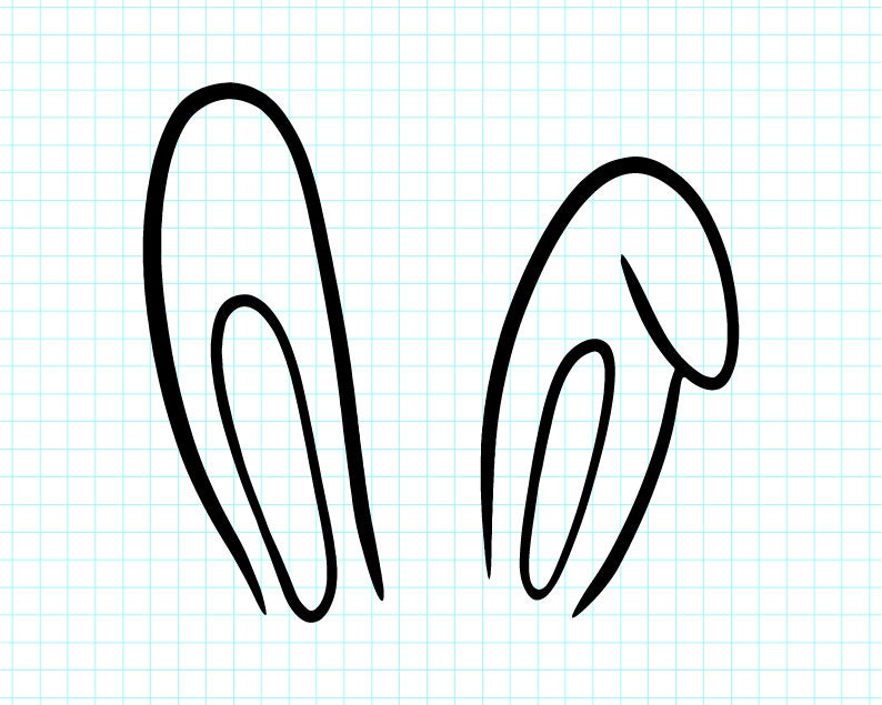 Bunny Ears - Instant Digital Download - Svg, Png, Dxf, and Eps Files ...