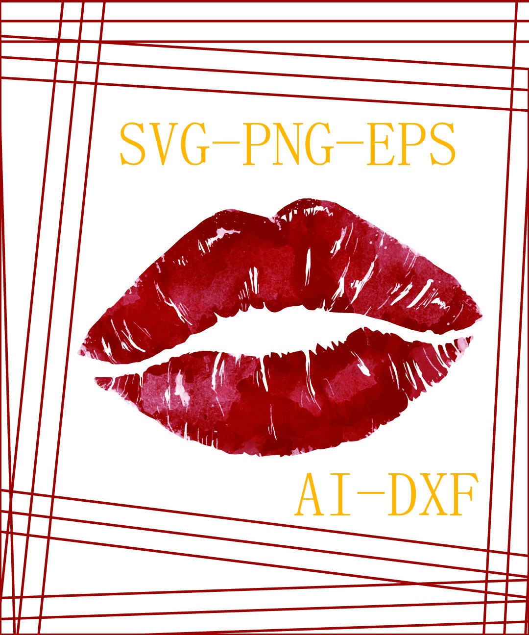 Red Lips SVG, Lips SVG, Lip Mouth Red, Kiss SVG, Red Lip Gloss Svg ...