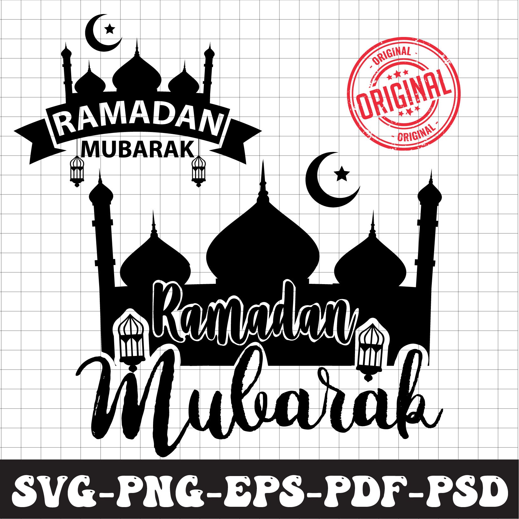 Ramadan Eid Islamic Cut Files, Eid Mubarak SVG, Ramadan Mubarak SVG ...