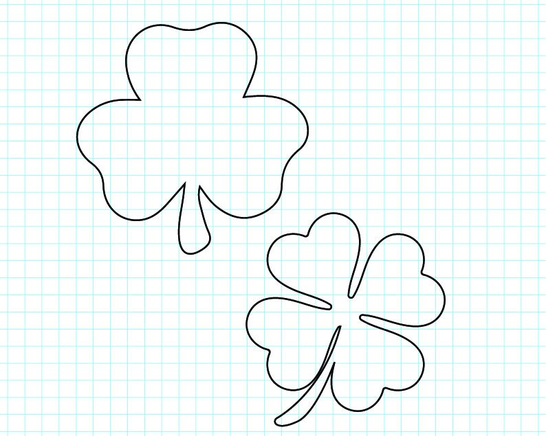 Clover Outline Svg Shamrock Outline Svg Files for Cricut Svg - Etsy Denmark