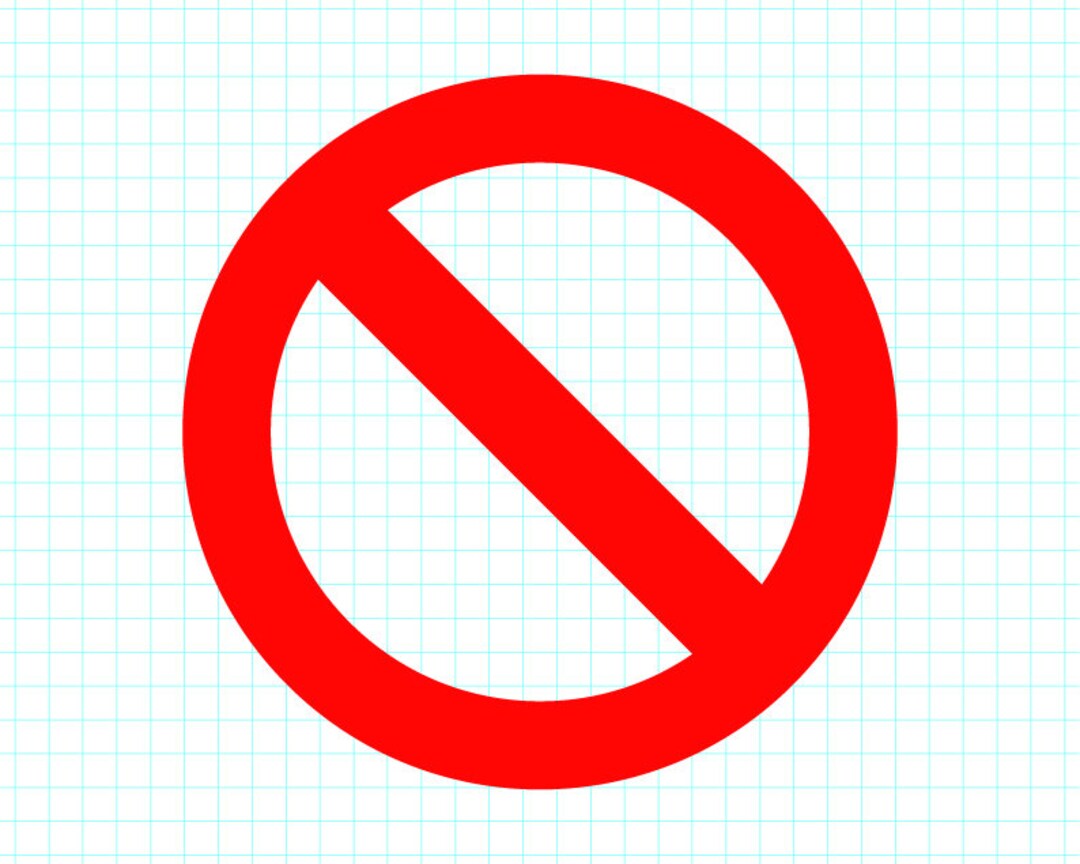 Prohibition Sign Svg, Red Frame Don't Symbol. Vector Cut File for ...