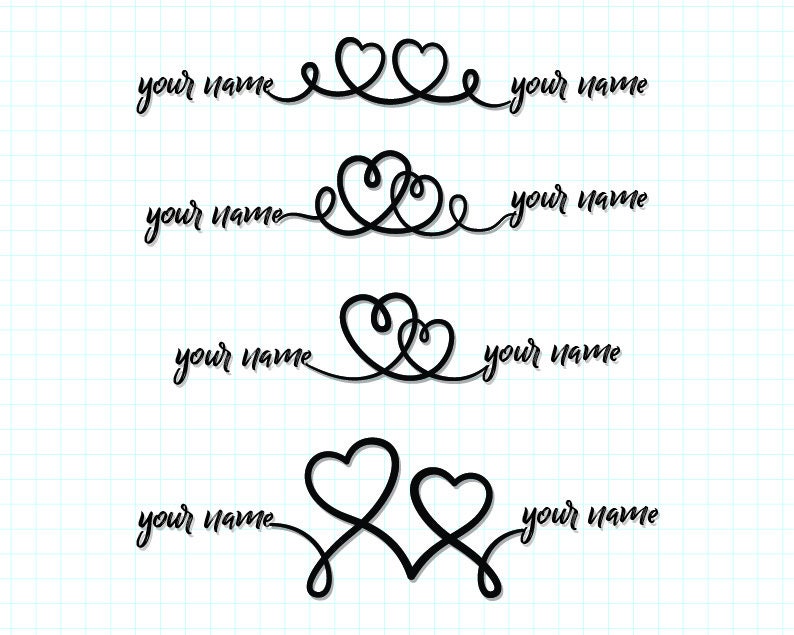 Heart Outline Svg Bundle- Mini Outline Heart Svg- Heart Svg File ...
