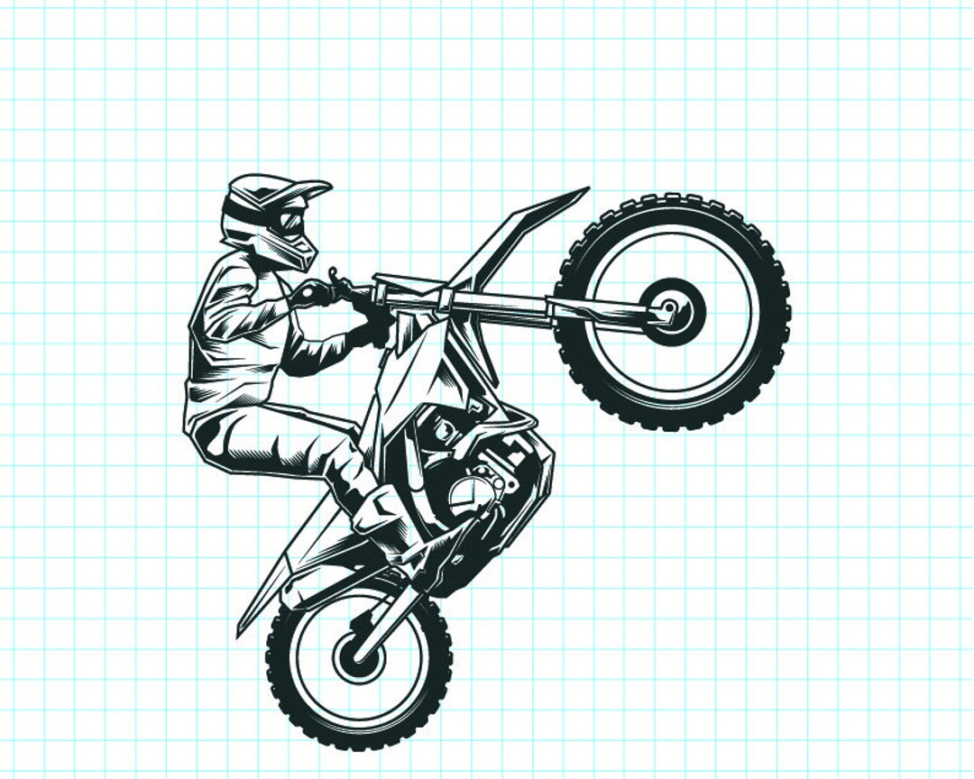 Motocross Rider Svg. Vector Cut File for Cricut, Silhouette, Psd Png ...