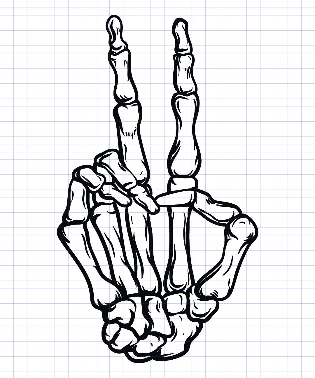 Skeleton Peace Sign, Skeleton Peace Hand, Skeleton Hand Instant ...