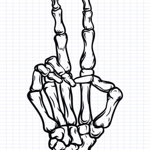 Skeleton Peace Sign, Skeleton Peace Hand, Skeleton Hand Instant ...