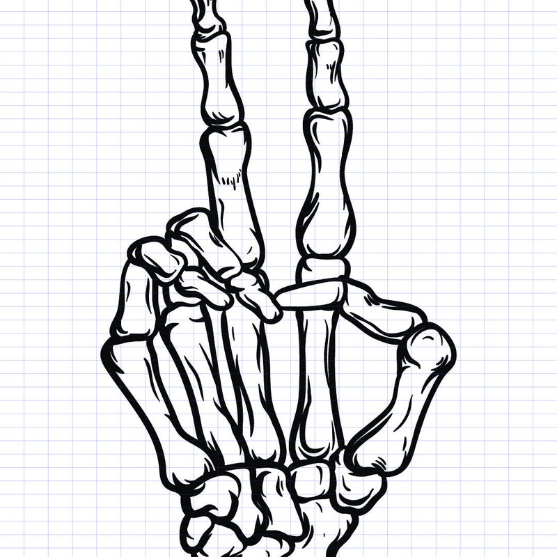 Skeleton Hand Decal - Etsy