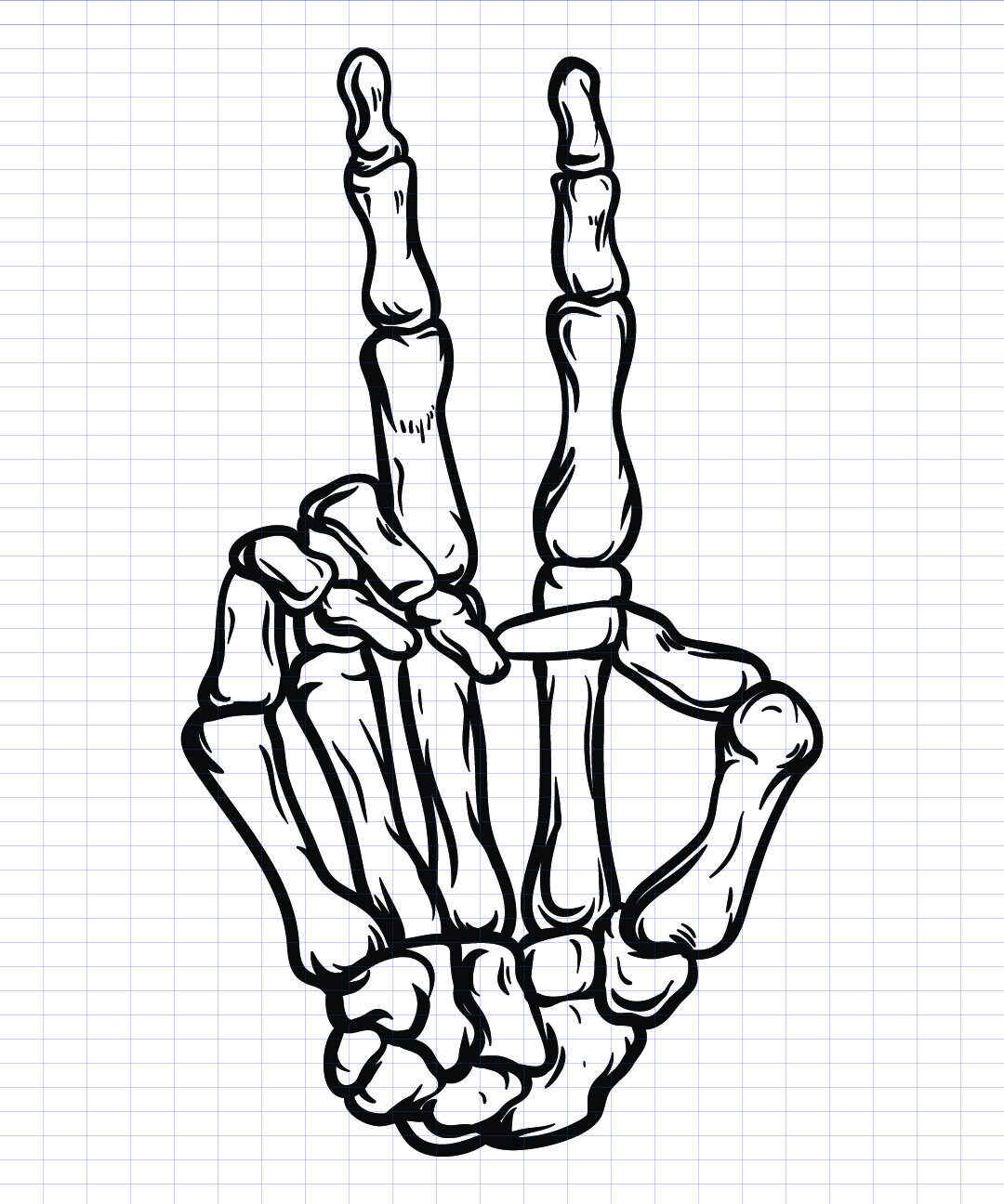Skeleton Peace Sign, Skeleton Peace Hand, Skeleton Hand Instant ...