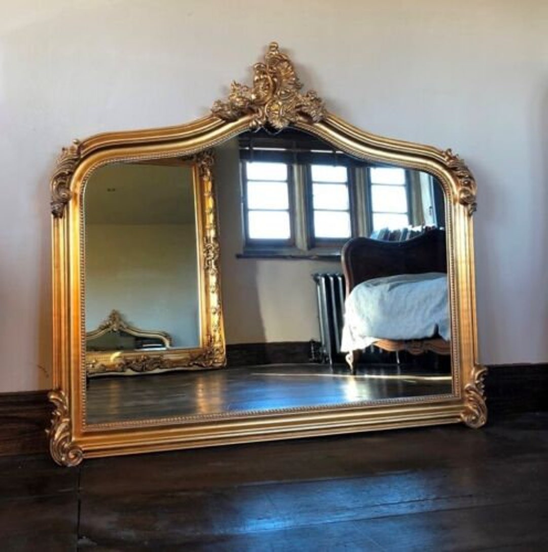 Large Arch Scroll Ornate Statement French Wood Over Mantle - Etsy