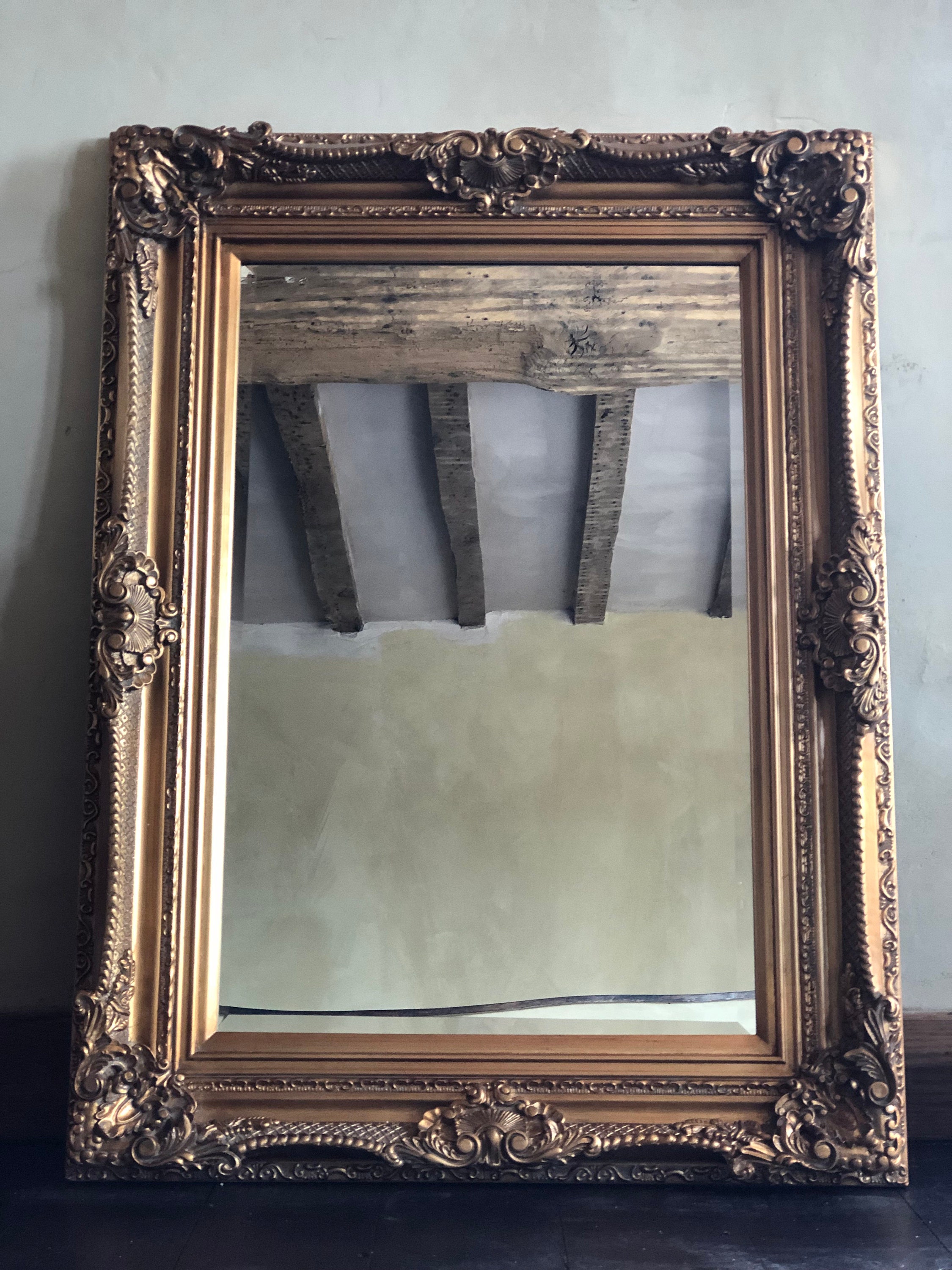 Statement Antique Gold Large Swept Gilt Ornate French Over Mantle ...