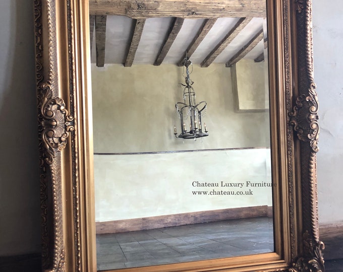 Statement Antique Gold Large Swept Gilt Ornate French Over Mantle ...