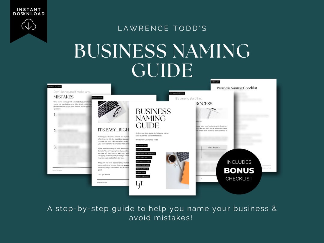 Business Naming Guide - Ultimate Naming Guide for Start-ups - Business ...