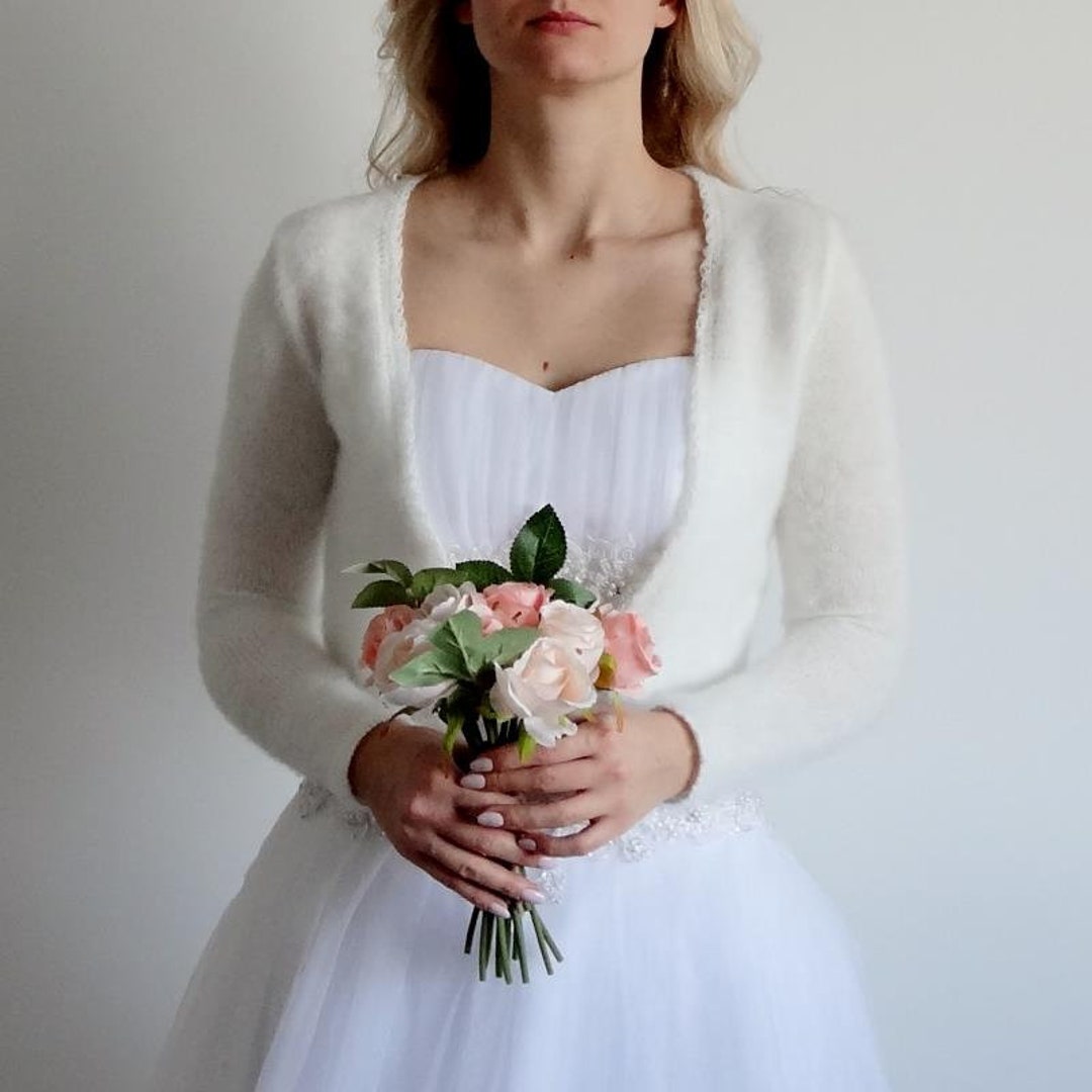 Triss no solo boda Bolero de novia, chaqueta de novia, suéter marfil ...